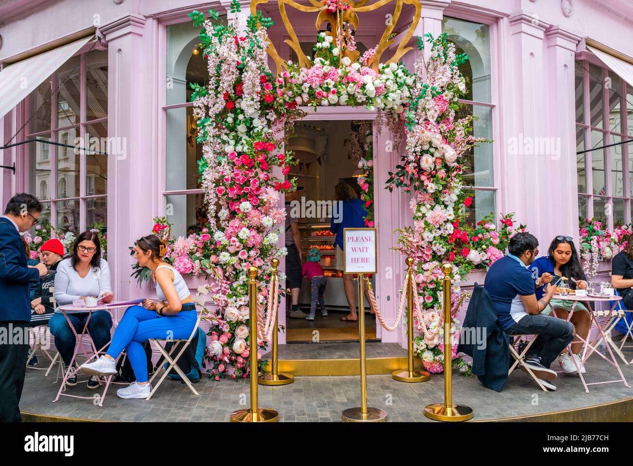 LONDON, UK - JUNE 03, 2022: Peggy Porschen bakery in Belgravia is ...