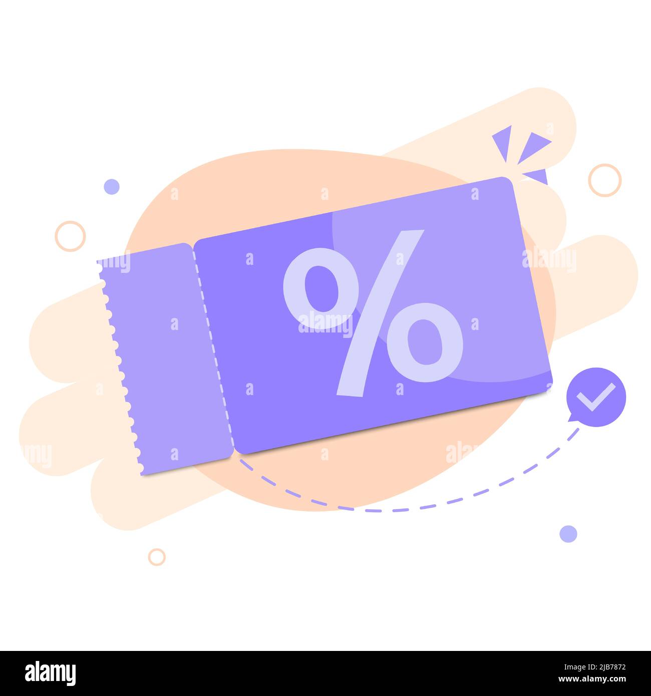 Coupon discount flat design vector template. Gift Voucher. Vector Stock ...
