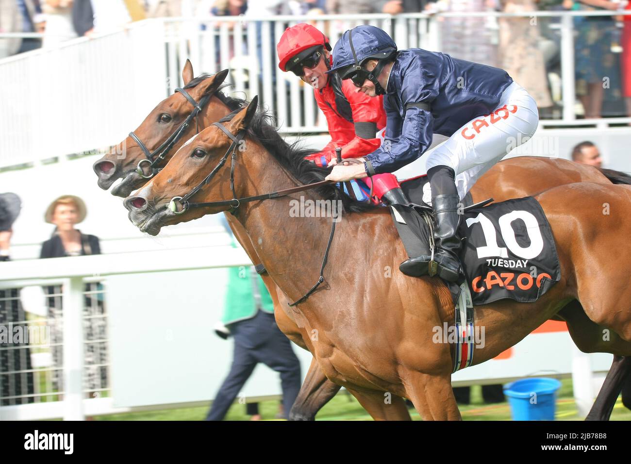 Epsom Downs, Surrey, UK. 3rd June, 2022. Emily Upjohn (Dettori) and ...