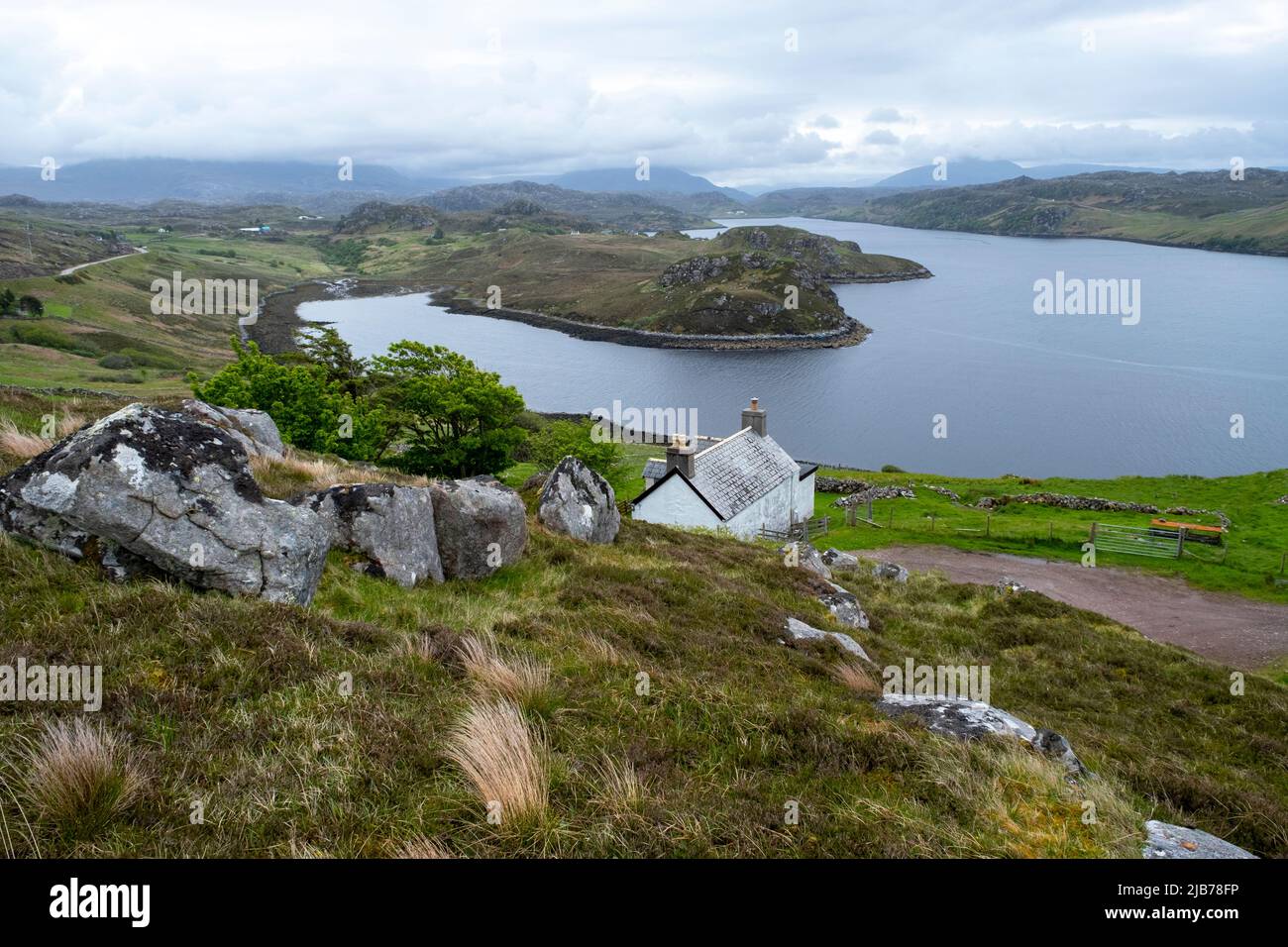 Small hamlet of Badcall, Loch Inchard, Kinlochbervie, Sutherland ...