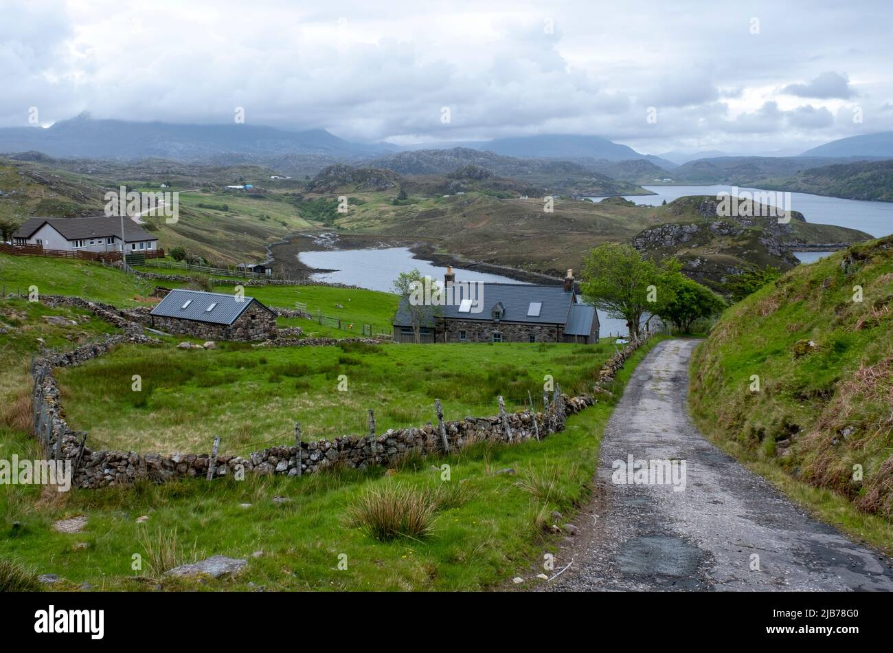Small hamlet of Badcall, Loch Inchard, Kinlochbervie, Sutherland ...