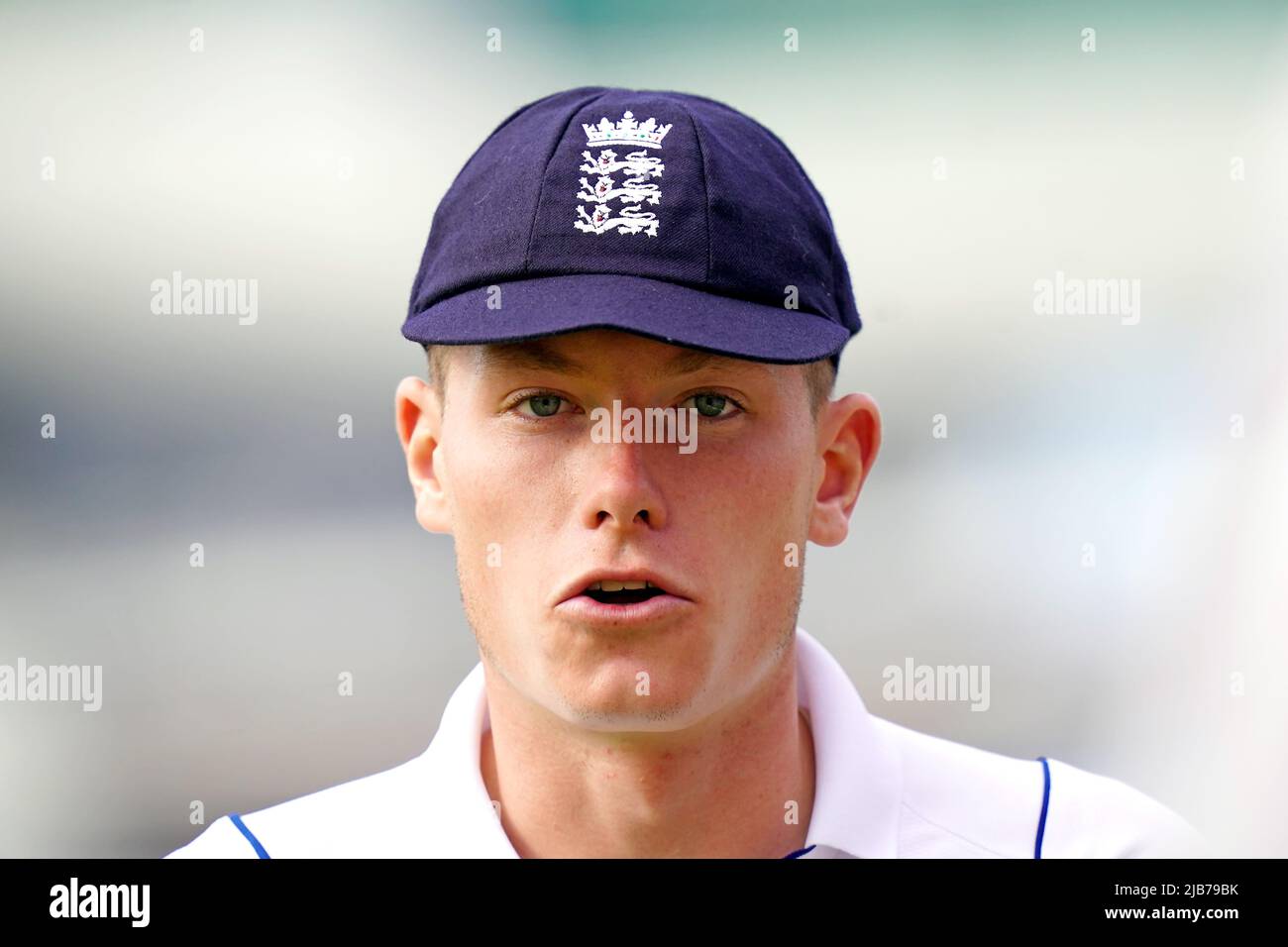 England's Matthew Potts during day two of the First LV= Insurance Test ...