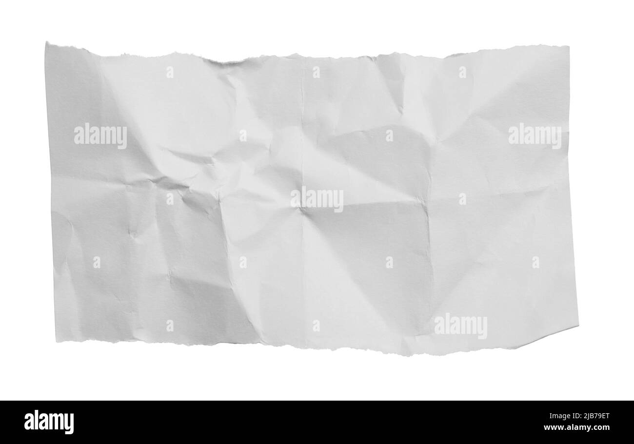 collection of white ripped pieces of paper on white background. each ...
