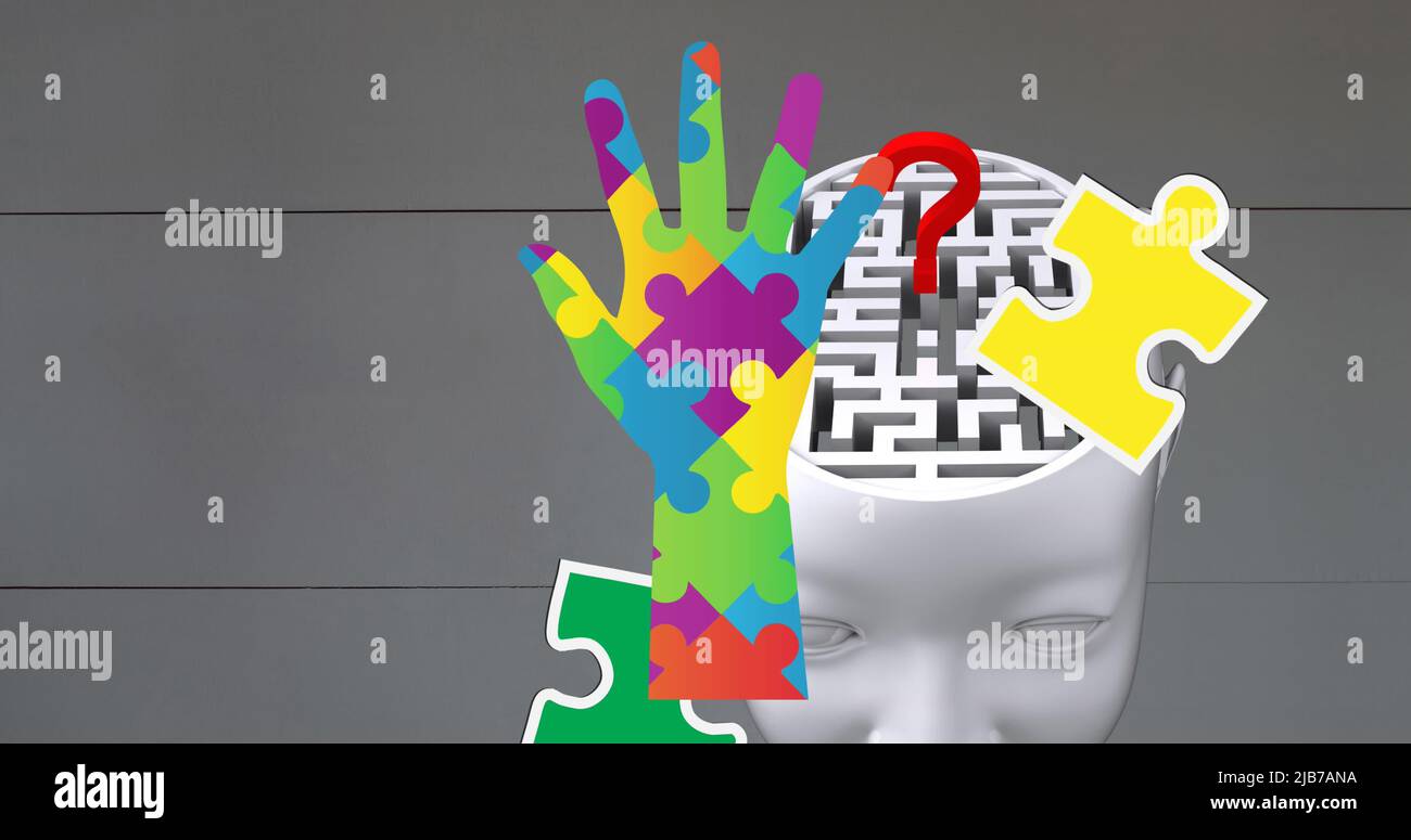 Puzzle piece brain hi-res stock photography and images - Alamy