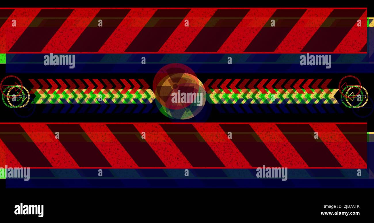 Image of nuclear symbol on black background Stock Photo - Alamy