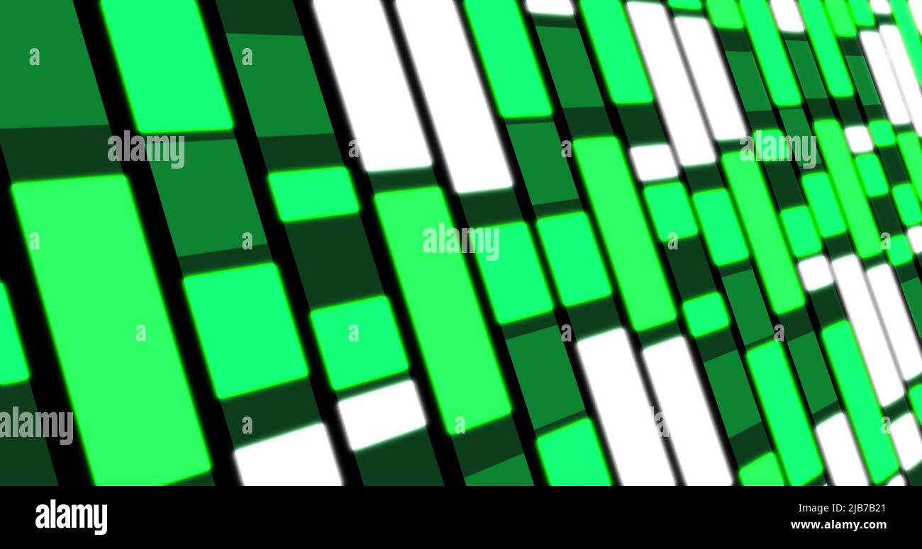 Image of rectangles changing colours in shades of green Stock Photo - Alamy