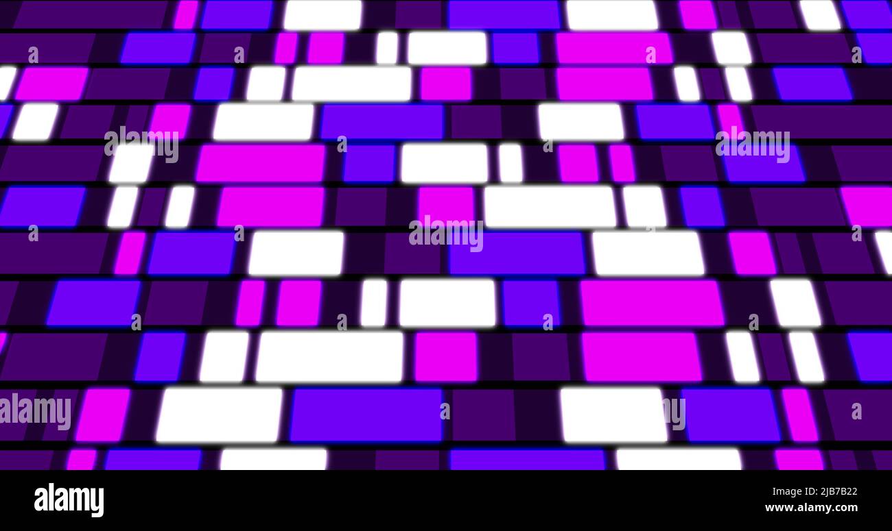Image of rectangles changing colours in shades of violet Stock Photo - Alamy