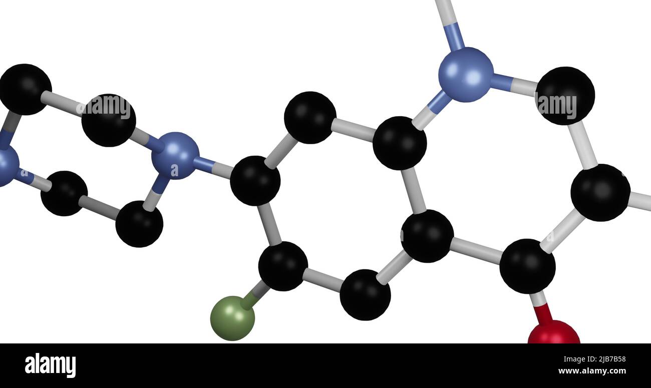 Image of molecules rotating on white background Stock Photo - Alamy