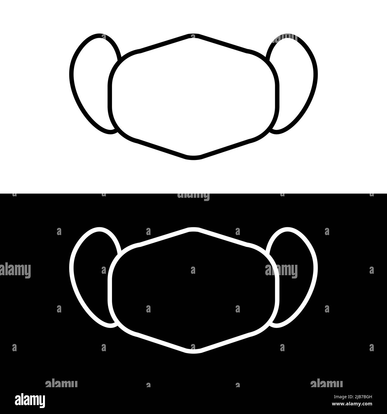 Set of face mask icons. Protective surgical or medical masks. Vector ...