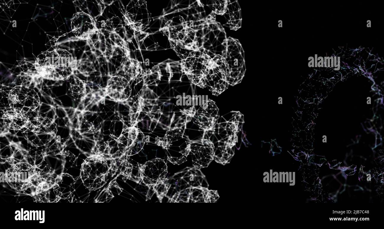 Web of connections against black background Stock Photo - Alamy