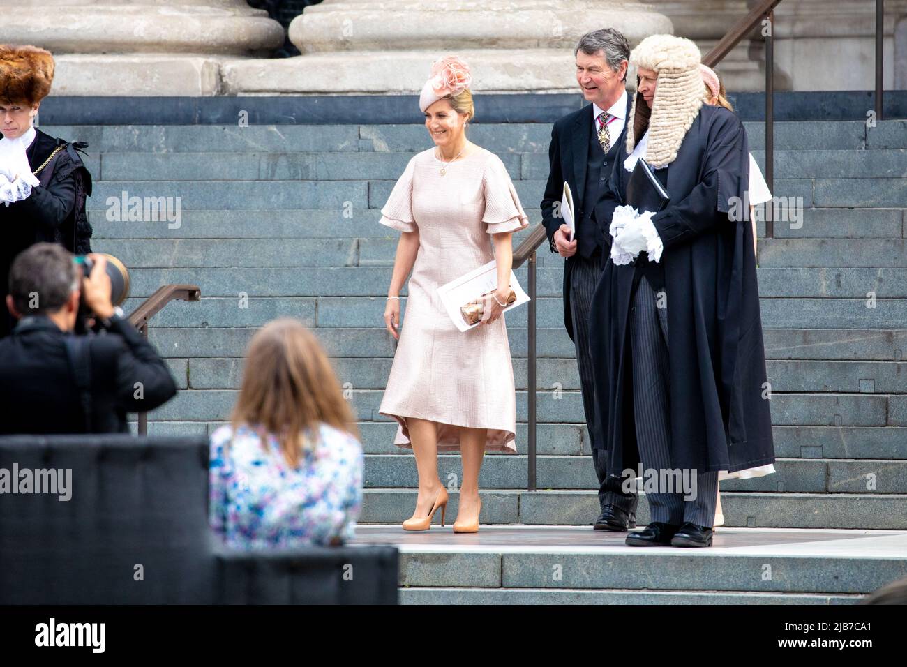 London, UK. 03rd June, 2022. Sophie Countess of Wessex and Tim Laurence ...