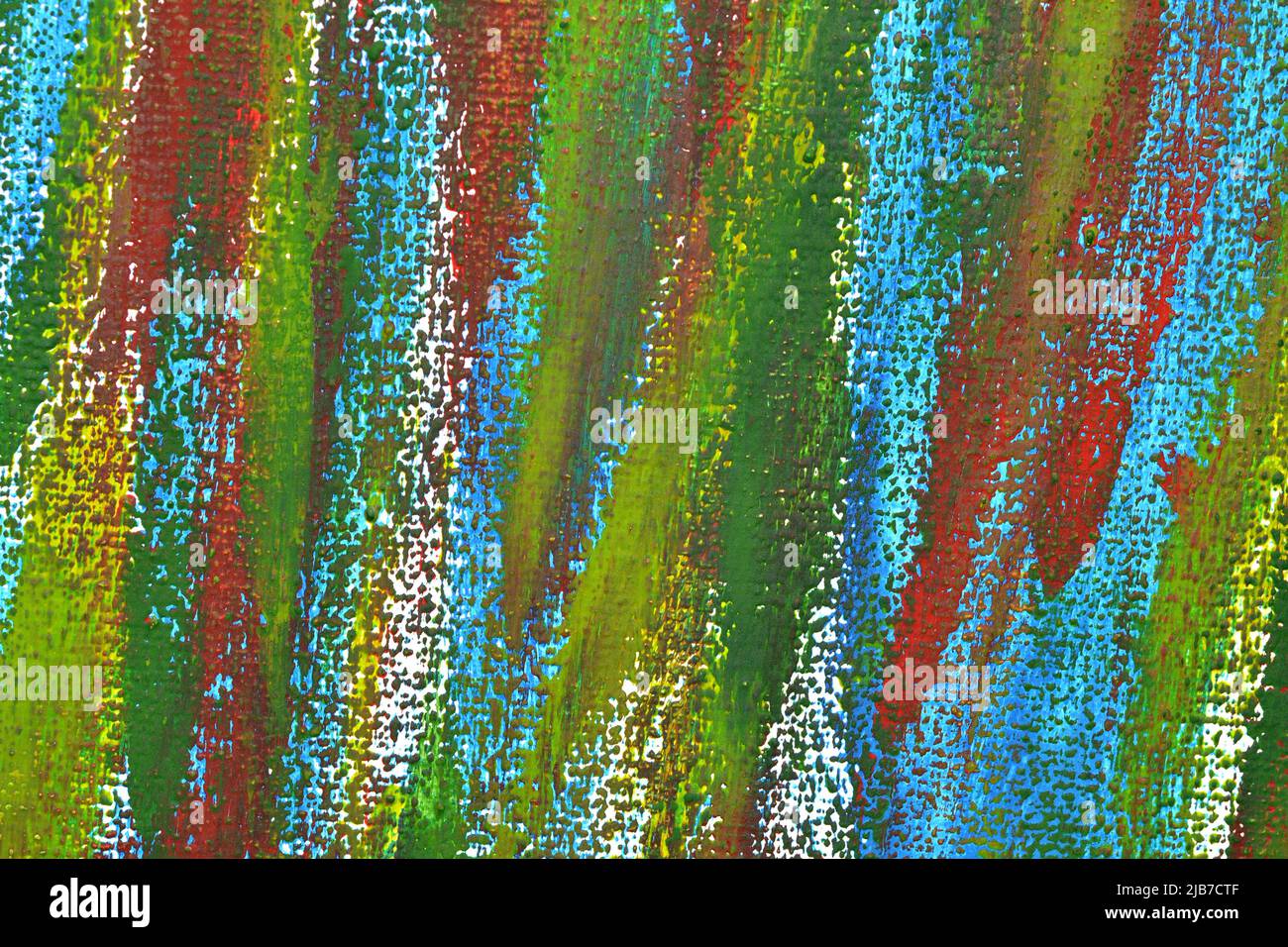 Creative background of colorful brush strokes on canvas closeup ...