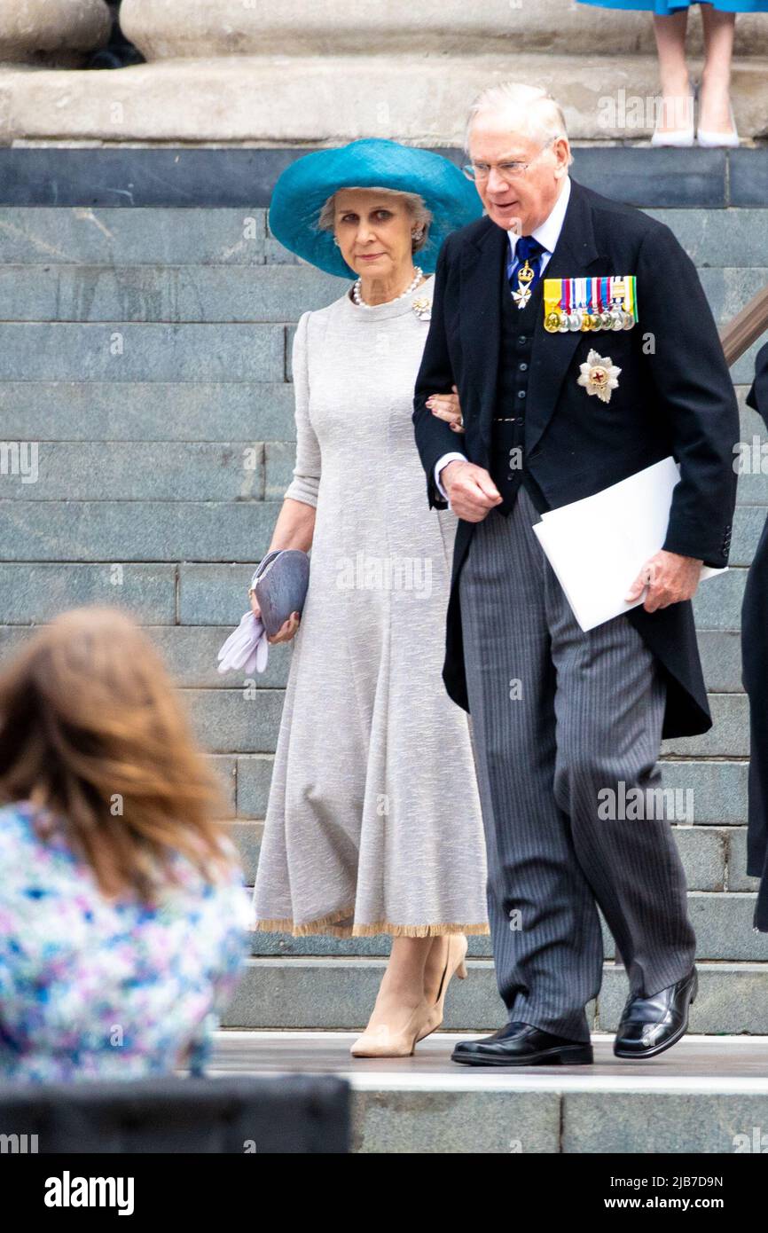 London, UK. 03rd June, 2022. Duke and Duchess of Gloucester attending ...