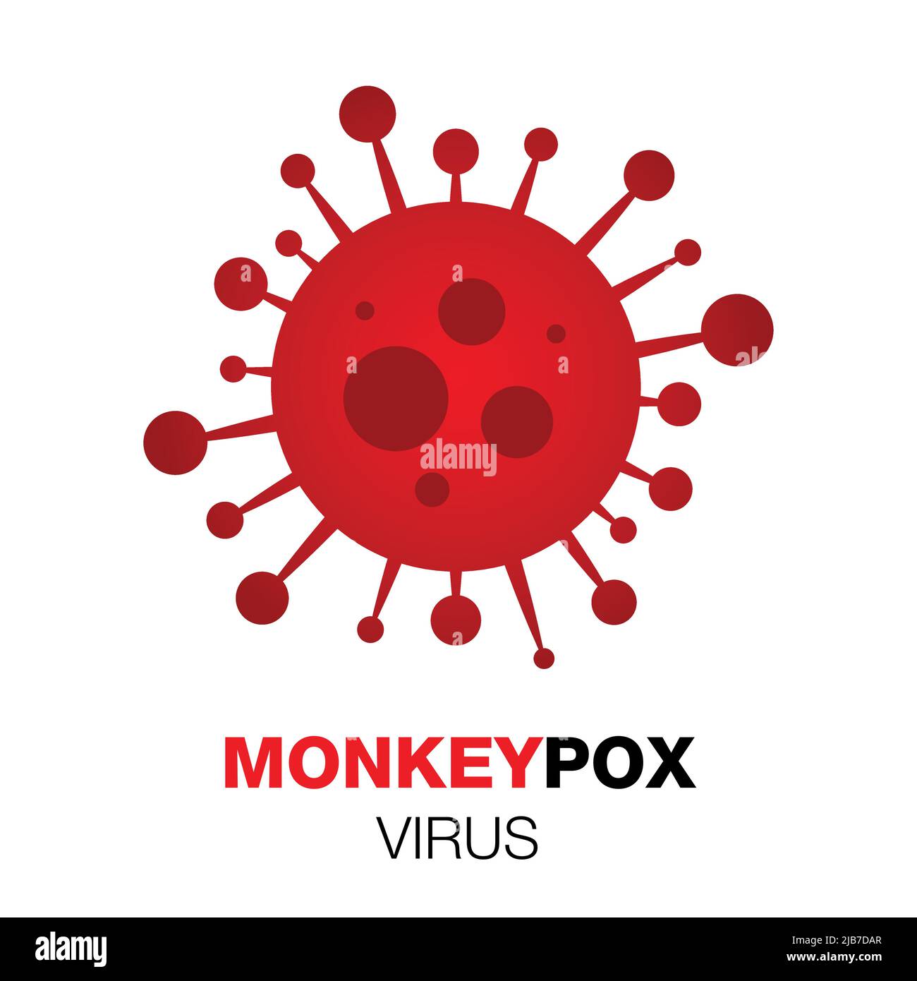 Red virus icon sign monkeypox. Pox virus concept. Vector illustration ...