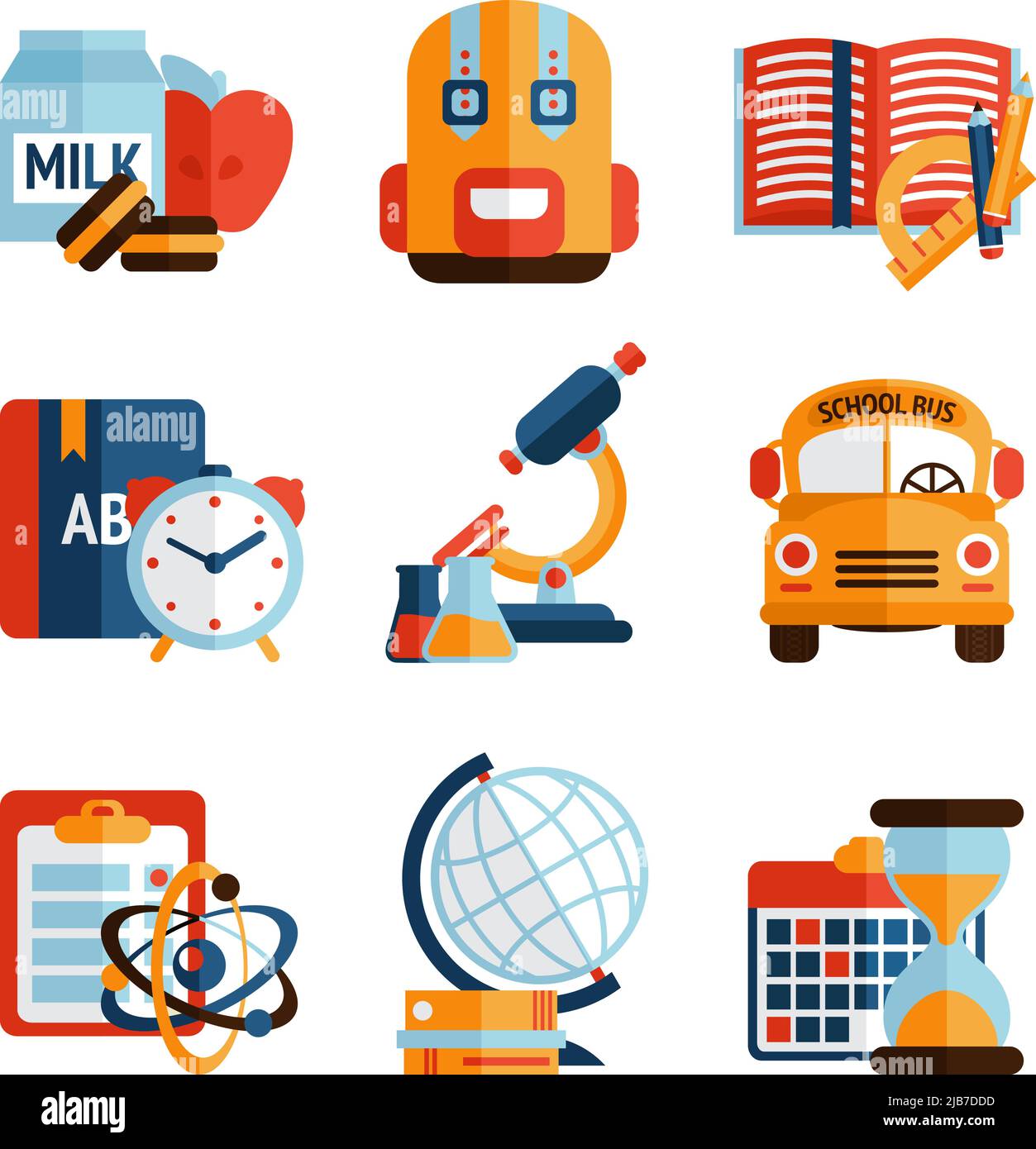 Education knowledge science college and school icons set isolated ...