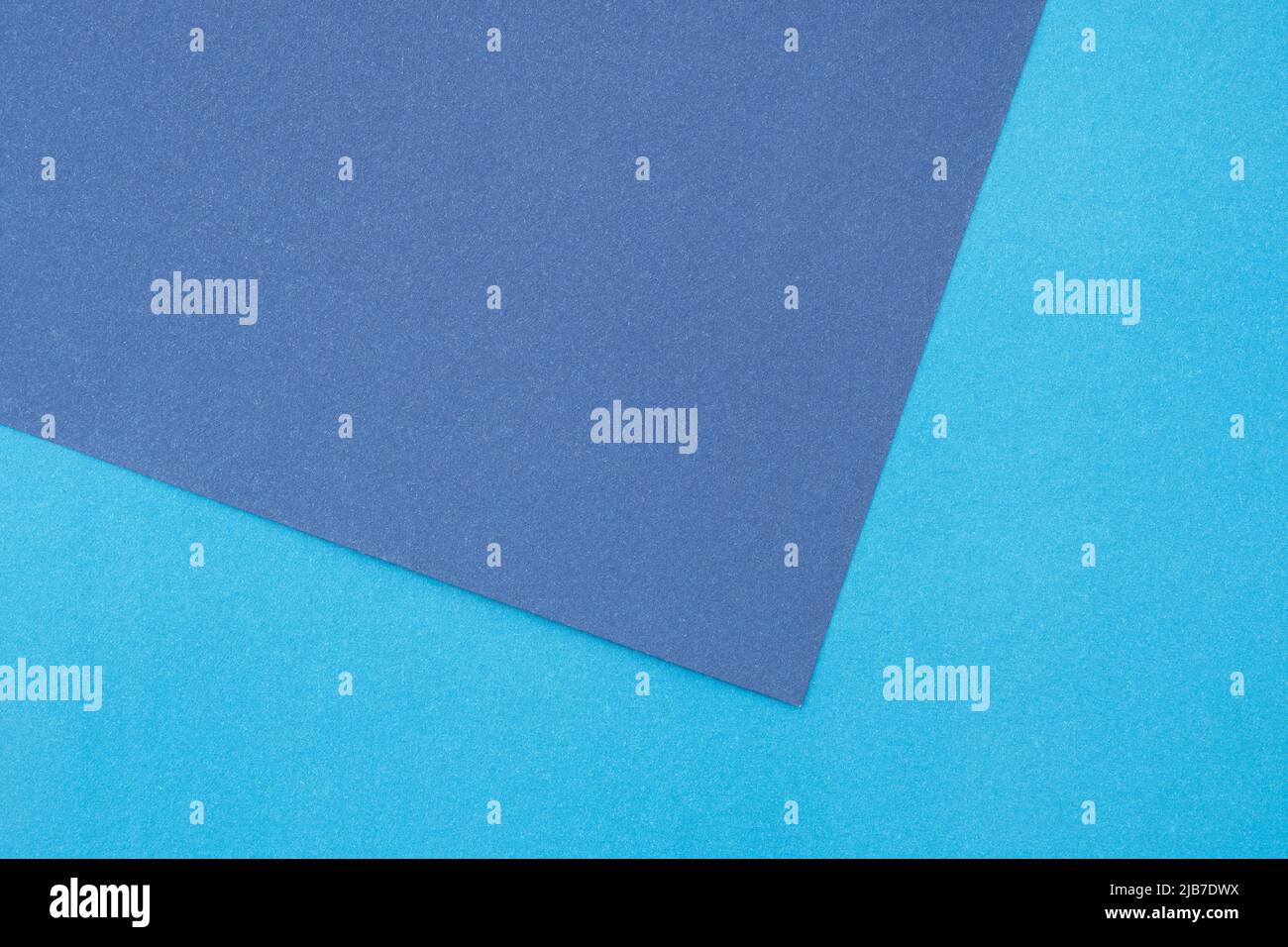 Dark blue and light blue, violet cardboard sheets as mockup, top view ...