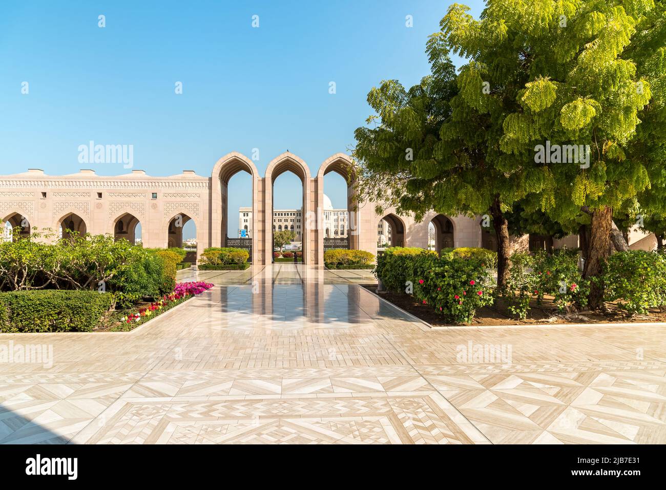 The Sultan Qaboos Grand Mosque in Muscat, Oman, Middle East Stock Photo ...