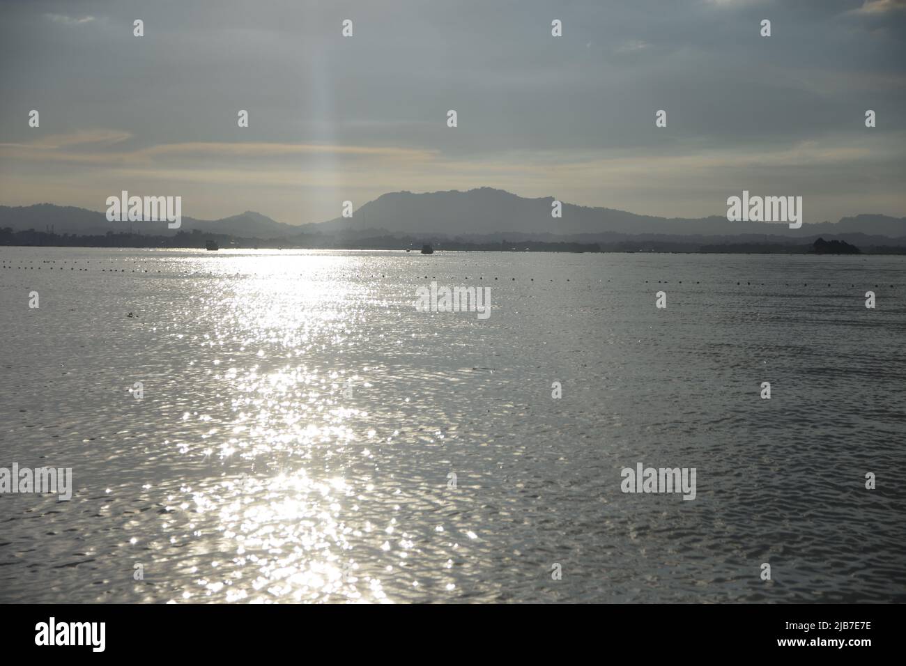 Kaptai Lake view on sunset Stock Photo - Alamy
