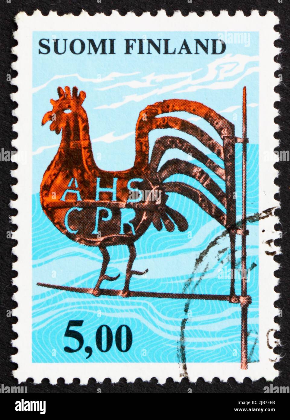FINLAND - CIRCA 1977: a stamp printed in the Finland shows Kirvu ...