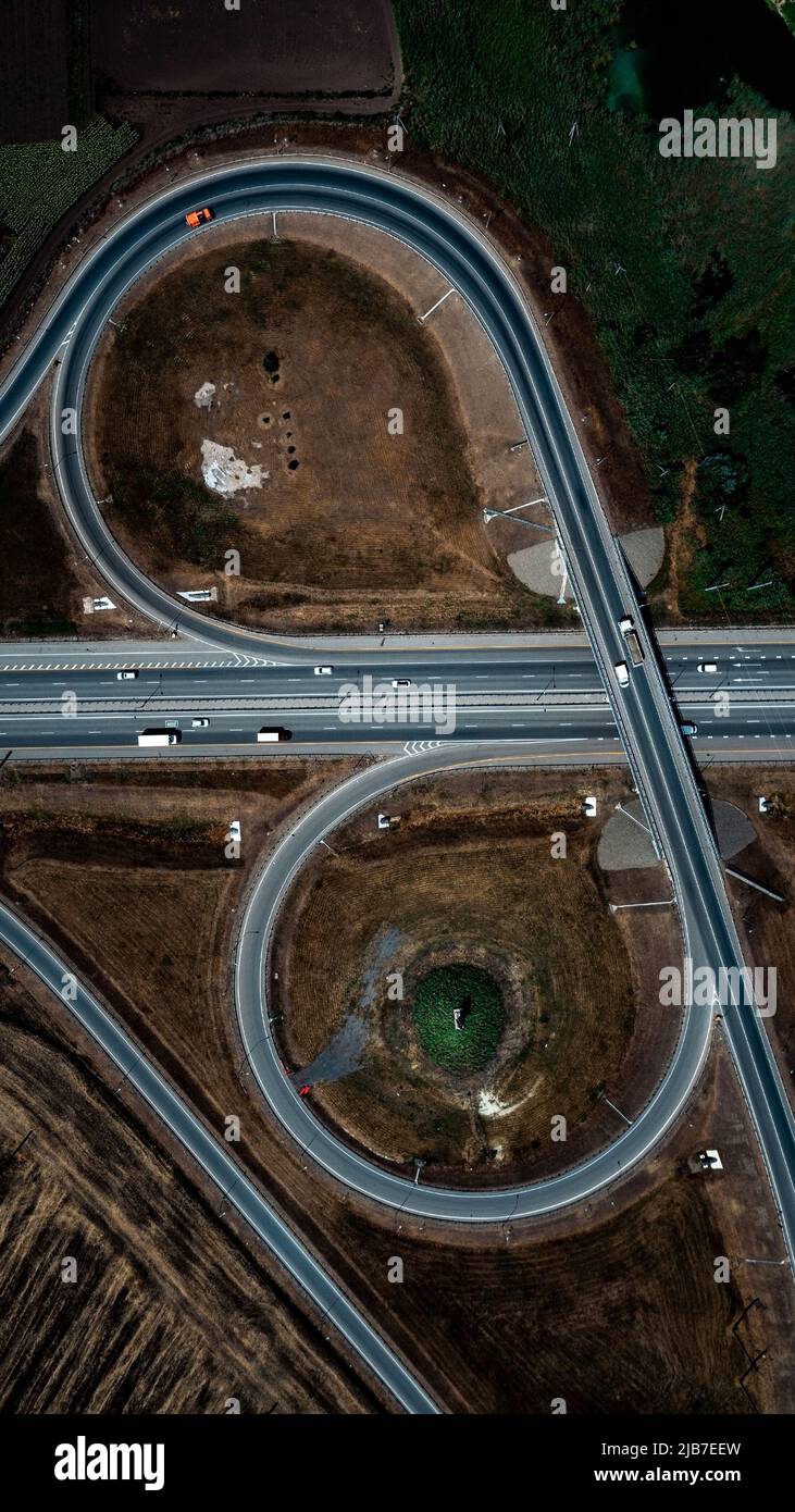 Modern road junction hi-res stock photography and images - Alamy