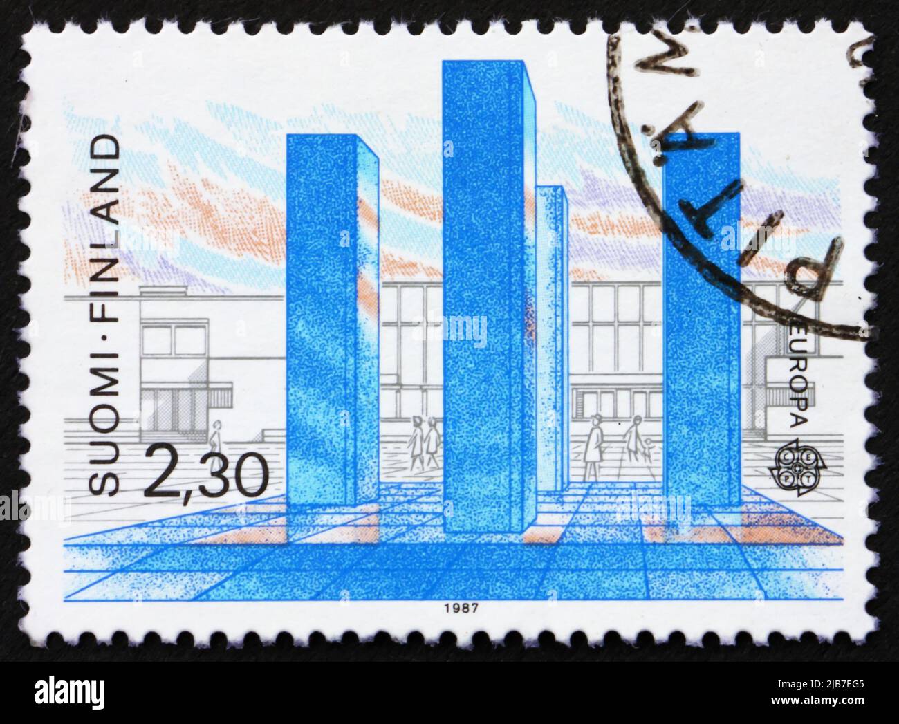 FINLAND - CIRCA 1987: a stamp printed in the Finland shows Stoa ...