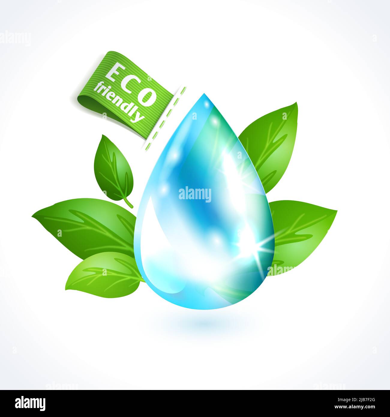 Ecology and waste global eco friendly water drop symbol isolated on ...