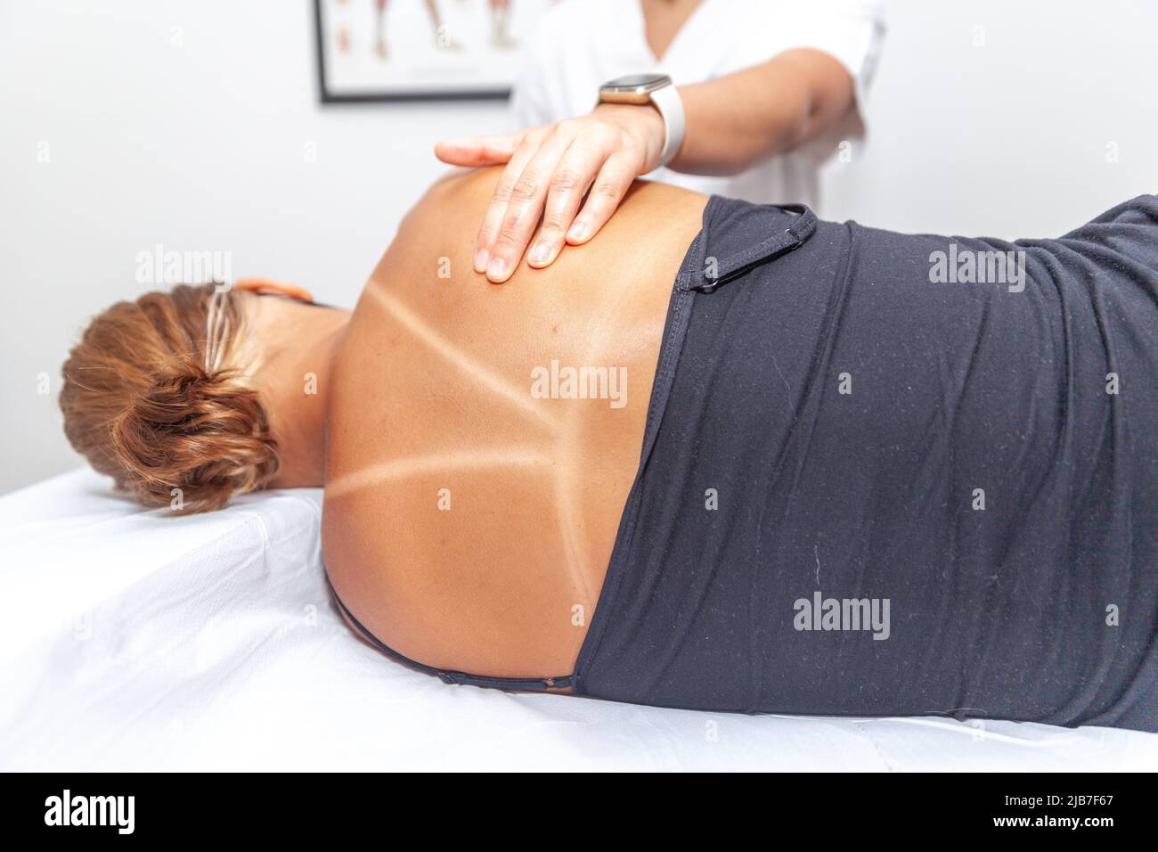 physiotherapist doing a treatment to a patient Stock Photo - Alamy