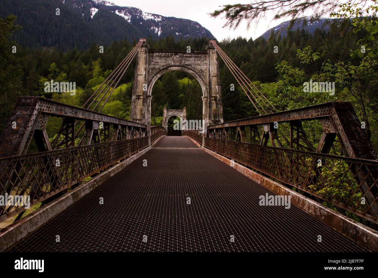Alexandra Bridge in Alexandra Bridge Provincial Park, BC Stock Photo ...