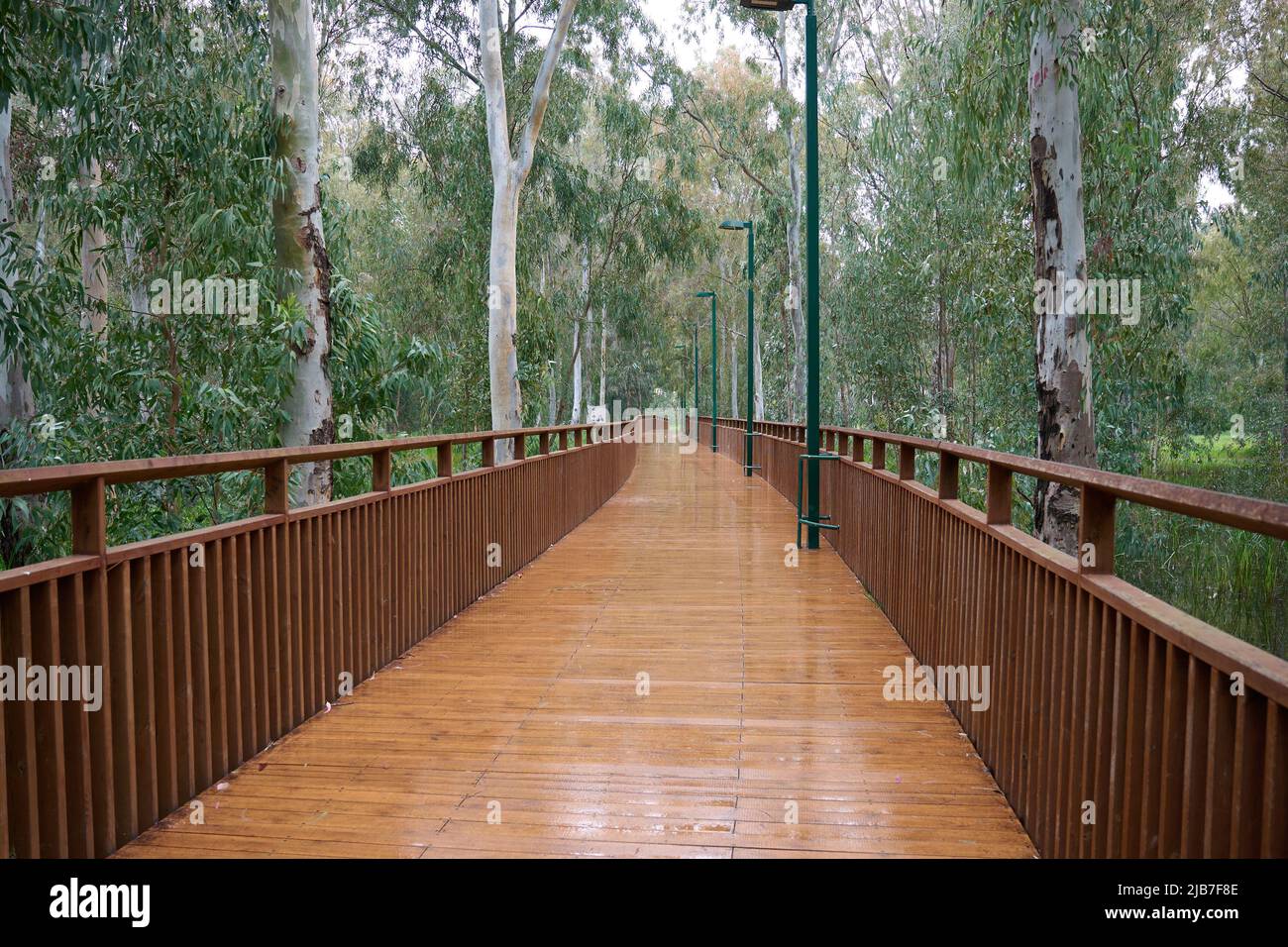 Beautiful brown wood texture bridge hi-res stock photography and images ...