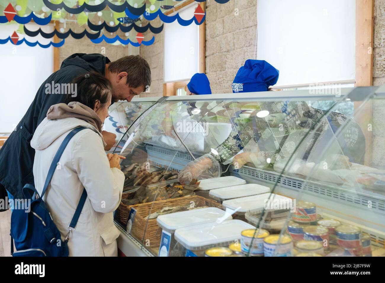 May 28, 2022. - Russia, Moscow. - The 2022 Fish Week food festival ...