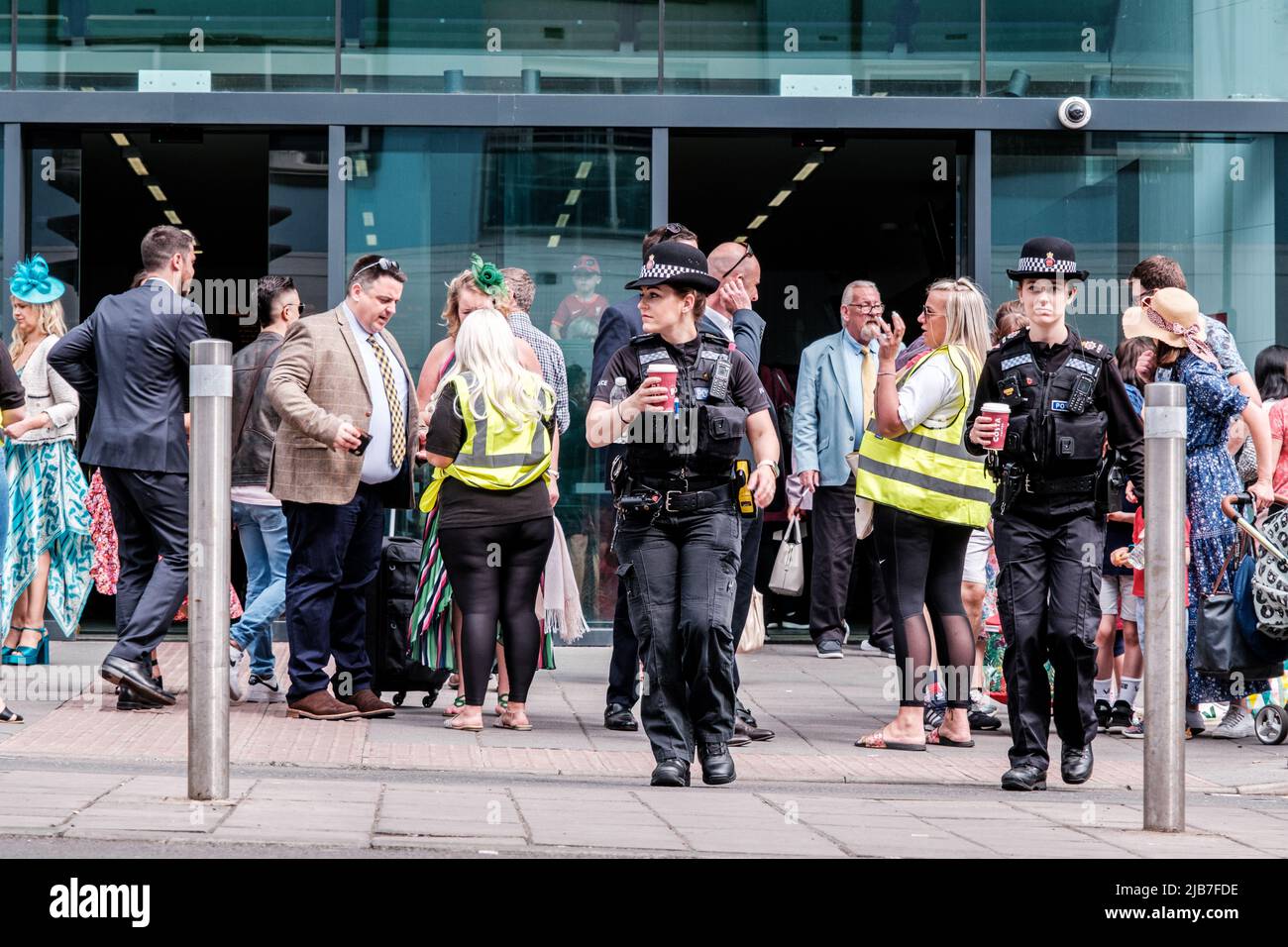 Epson Surrey, London UK, June 03 2022, Crowd Of People Outside Epsom ...