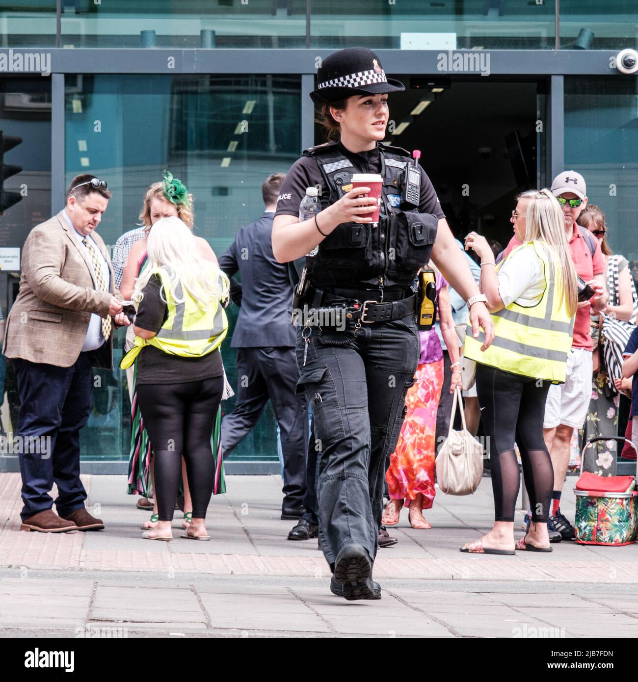 Epson Surrey, London UK, June 03 2022, Crowd Of People Outside Epsom ...