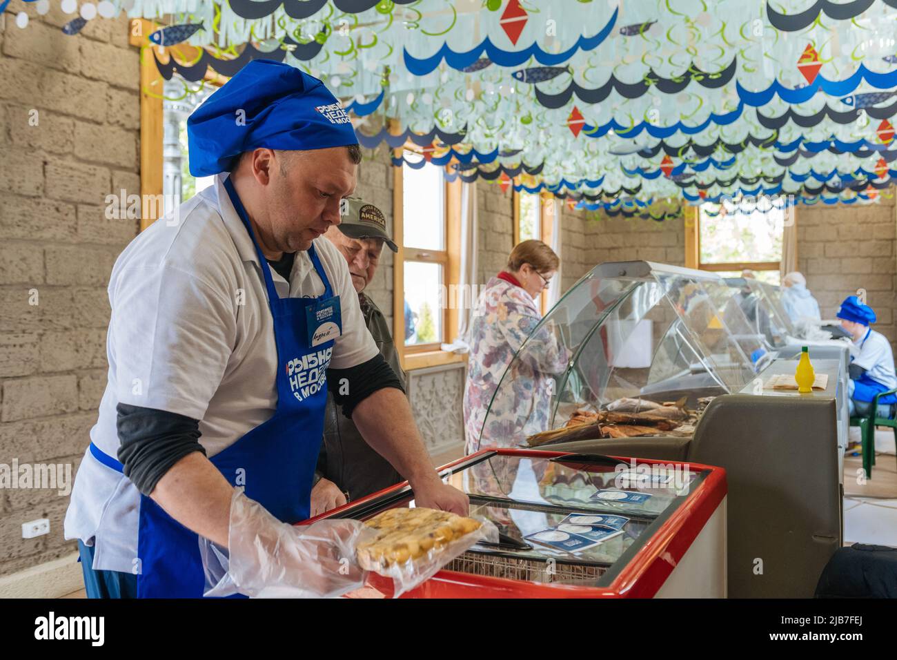 May 28, 2022. - Russia, Moscow. - The 2022 Fish Week food festival ...