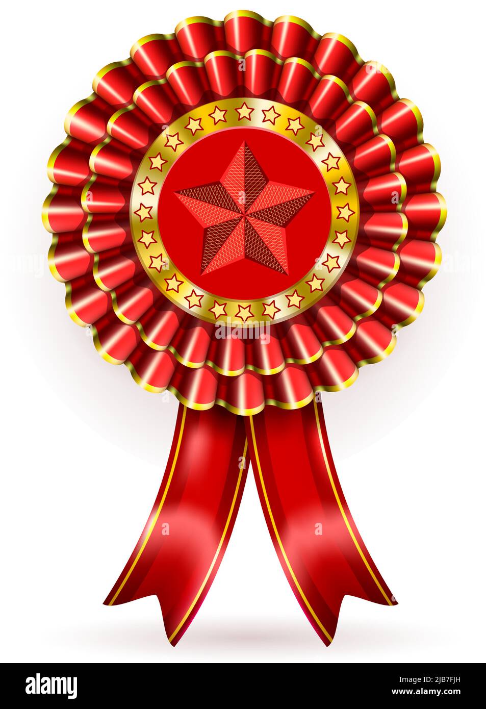 Vector Red Award Label with ribbons. EPS10 opacity Stock Vector Image ...