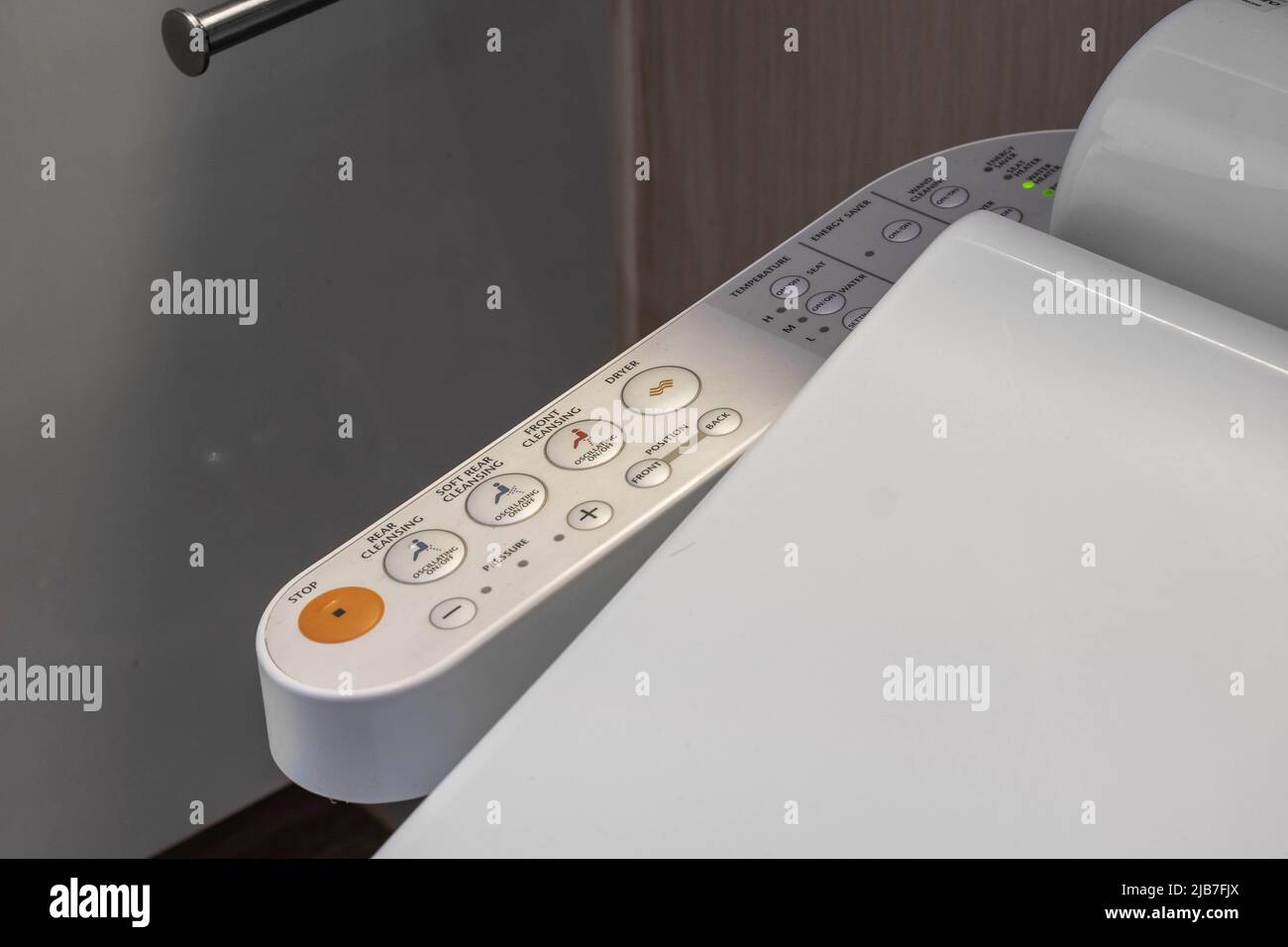 electronic control panel of toilet sanitary ware with automatic flush ...