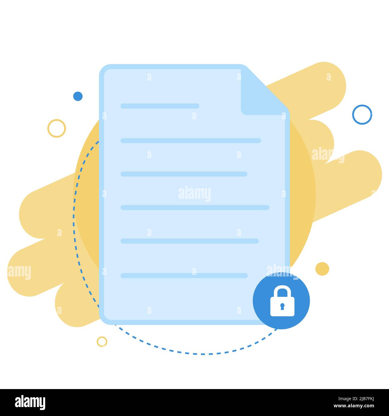 Paper list document with lock. Personal data information protection ...