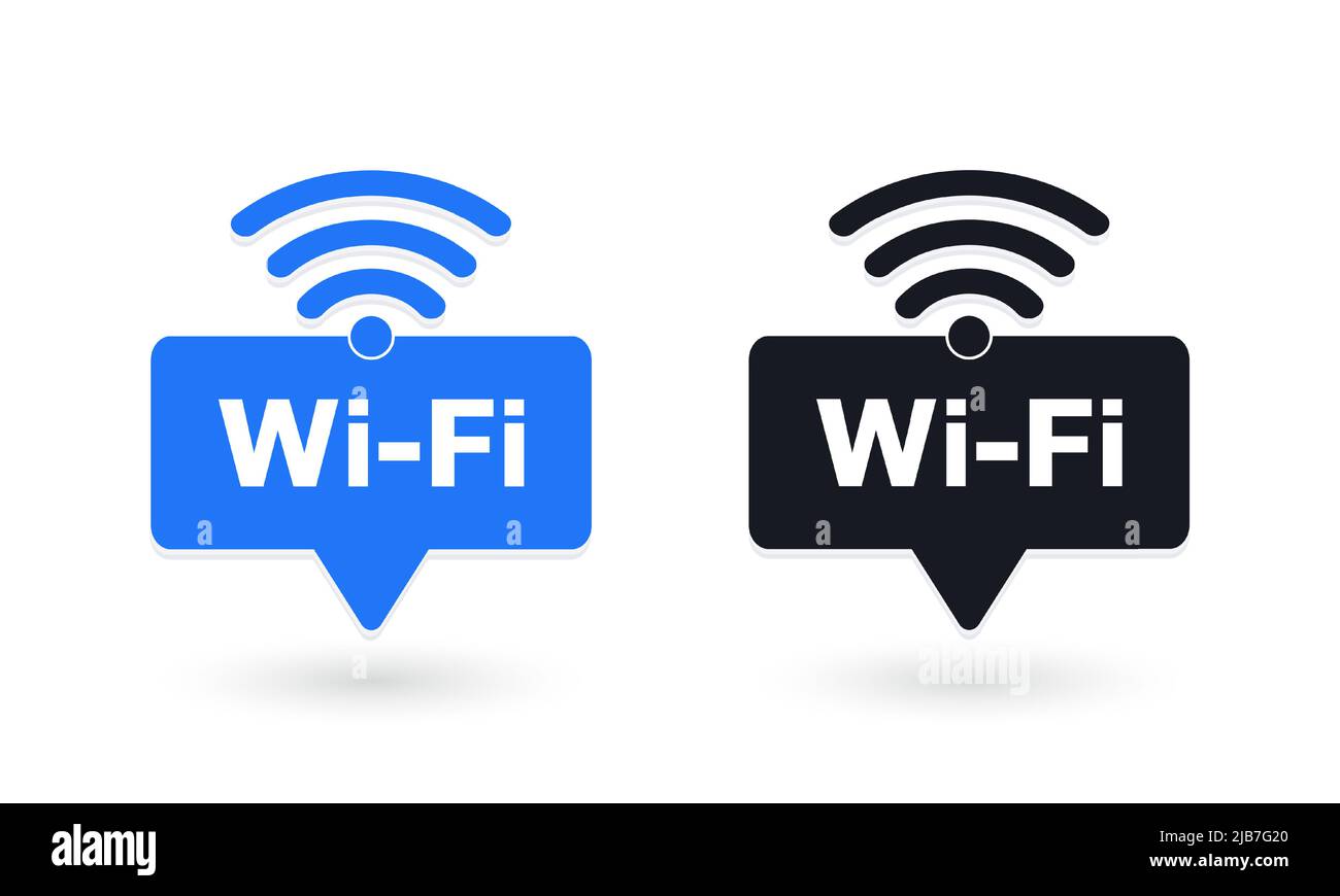 Wireless and wifi icon. Wi-fi signal symbol. Internet Connection ...