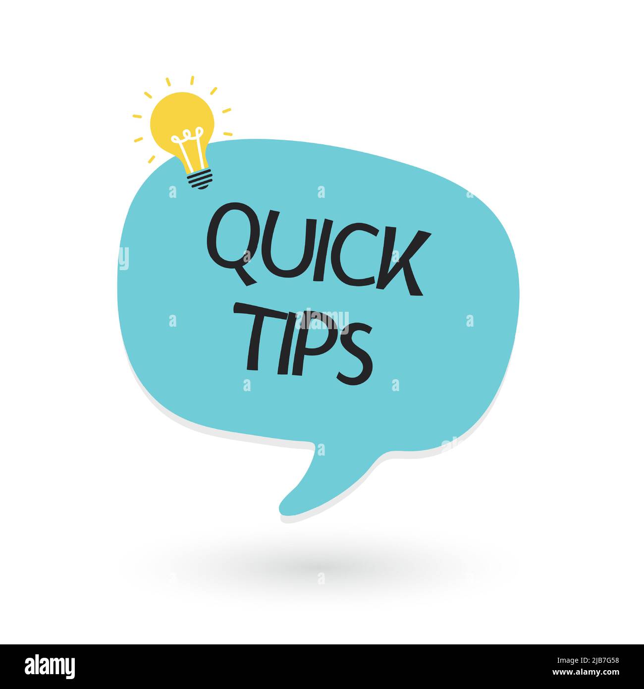 Quick Tips banner with light bulb. Vector Stock Vector Image & Art - Alamy