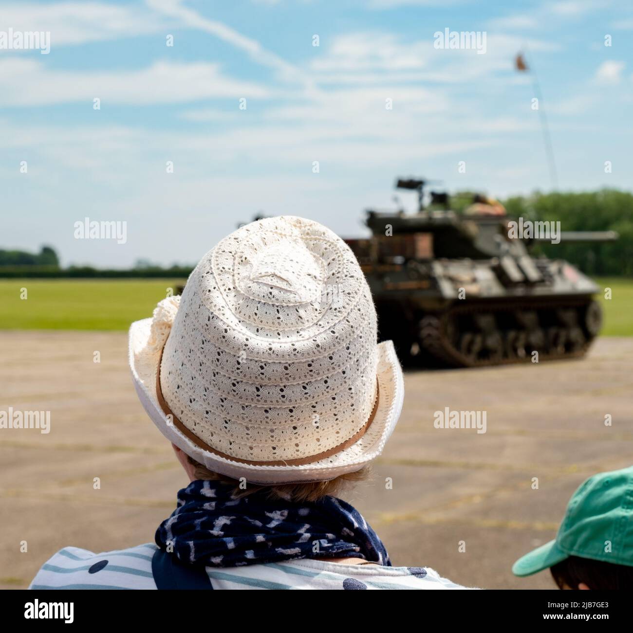 East Kirkby, Lincolnshire, UK – June 02 2022. Rear view of an ...