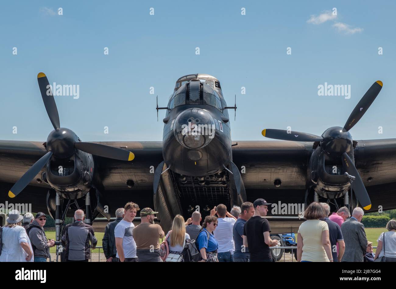 East Kirkby, Lincolnshire, UK – June 02 2022. A crowd of aviation ...
