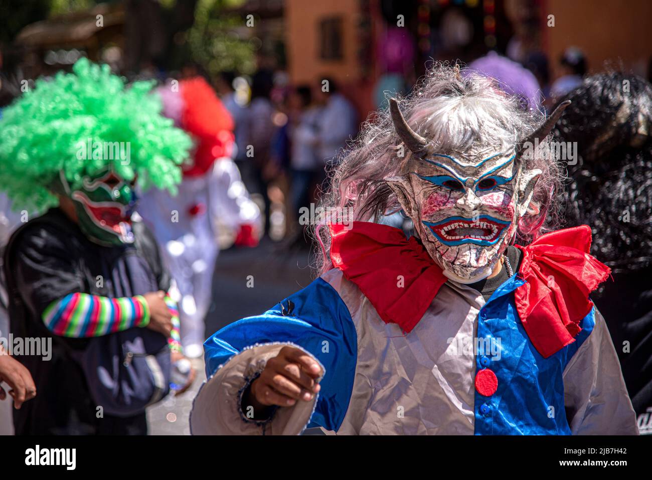 Frightening white scary mask devil demons fear factor hi-res stock ...