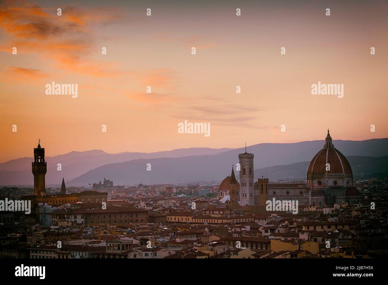 Sunset pink florence hi-res stock photography and images - Alamy