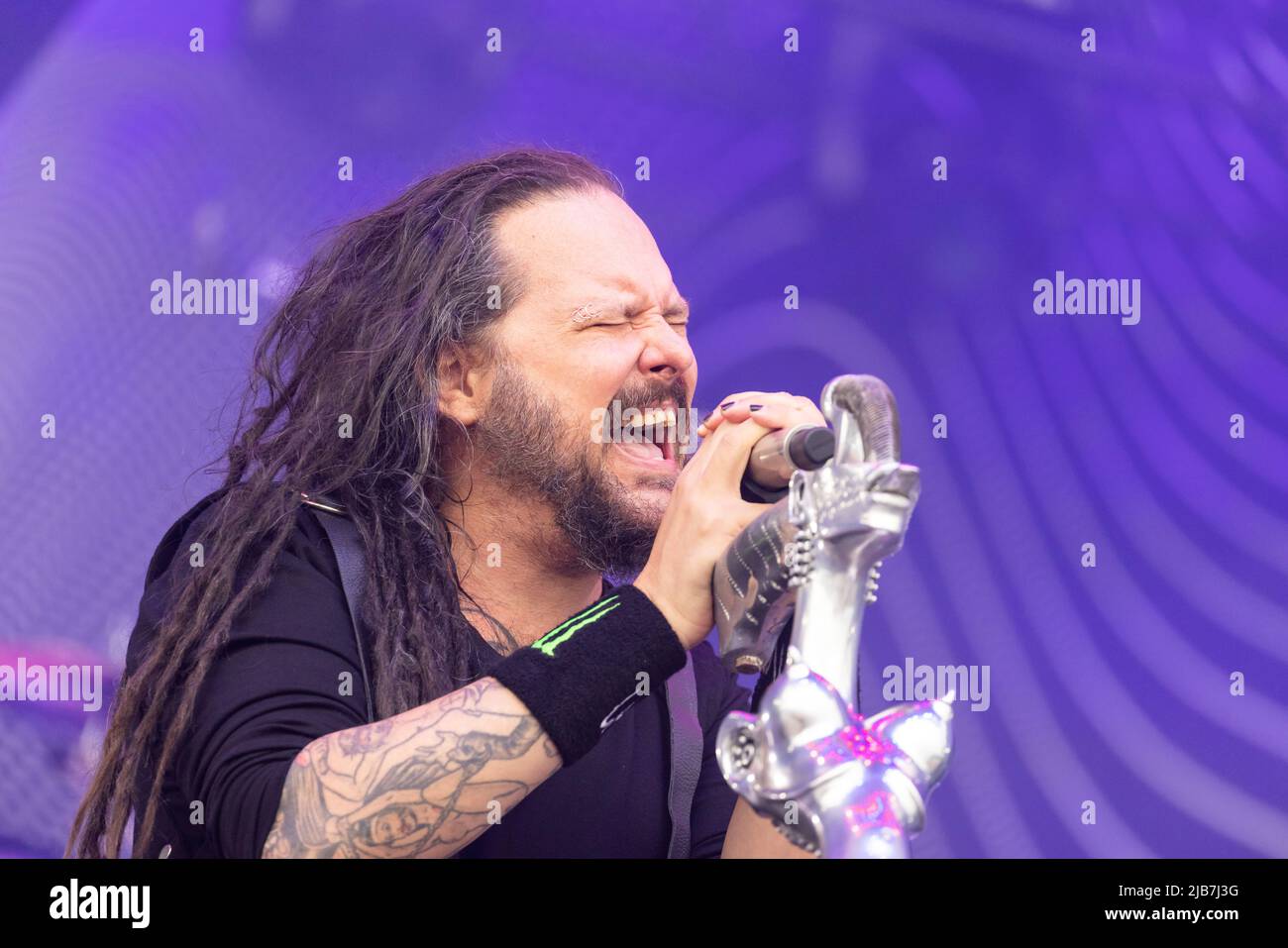 Nuremberg, Germany. 03rd June, 2022. Jonathan Davis, frontman of the ...