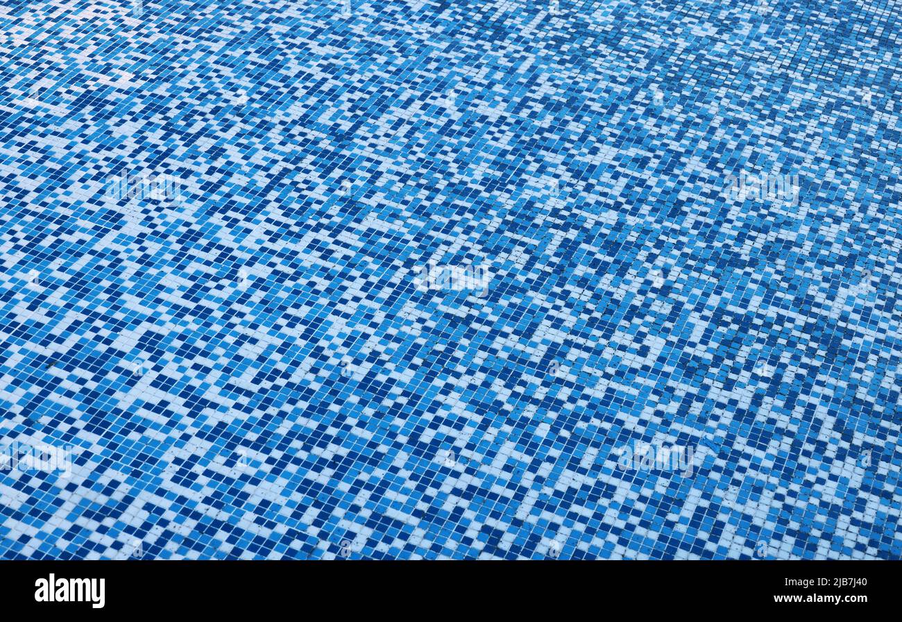 Blue ceramic mosaic background. Tile texture background of swimming ...