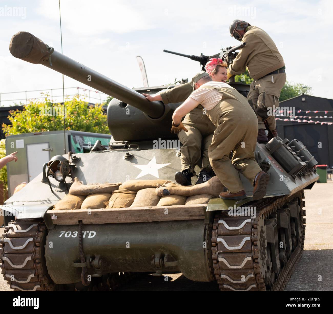 East Kirkby, Lincolnshire, UK – June 02 2022. World War 2 re-enactment ...