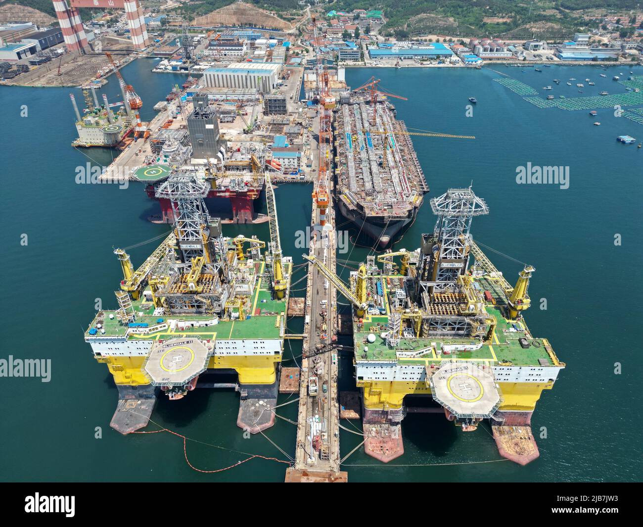 YANTAI, CHINA - JUNE 1, 2022 - An aerial photo taken on June 1, 2022 ...