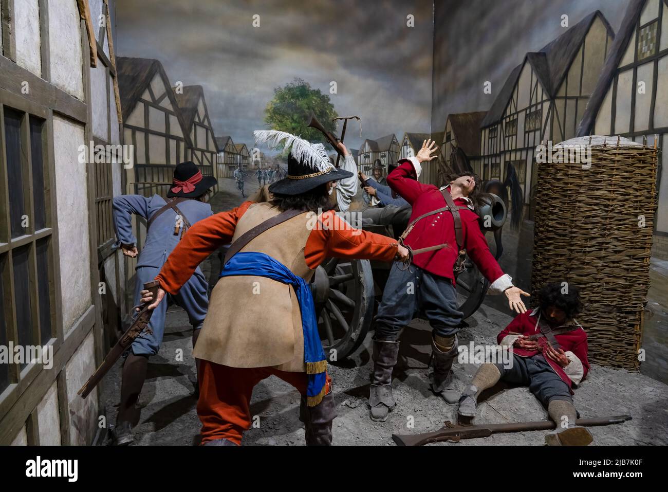 waxwork figures in reenactment of a medieval Welsh scene Stock Photo ...