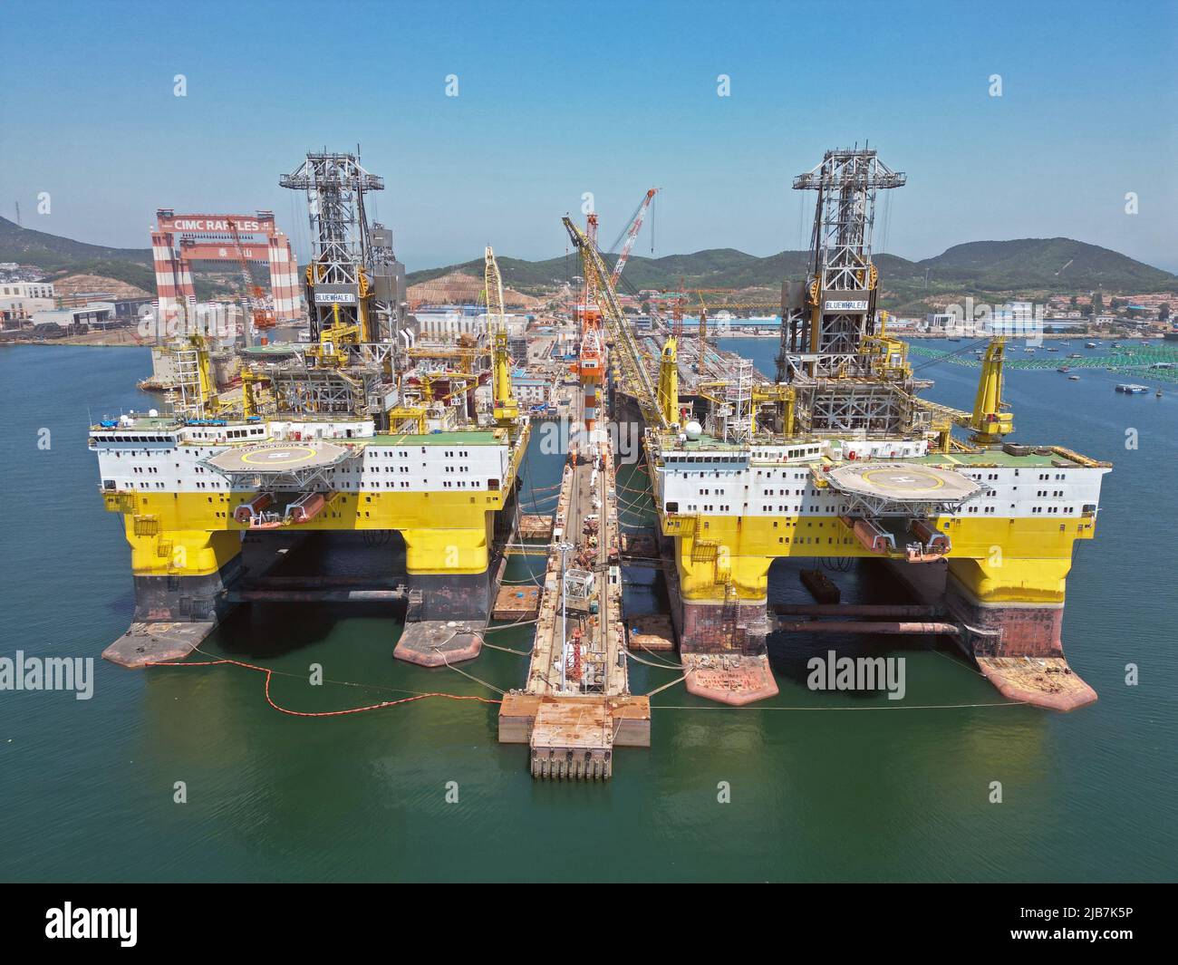 YANTAI, CHINA - JUNE 1, 2022 - An aerial photo taken on June 1, 2022 ...