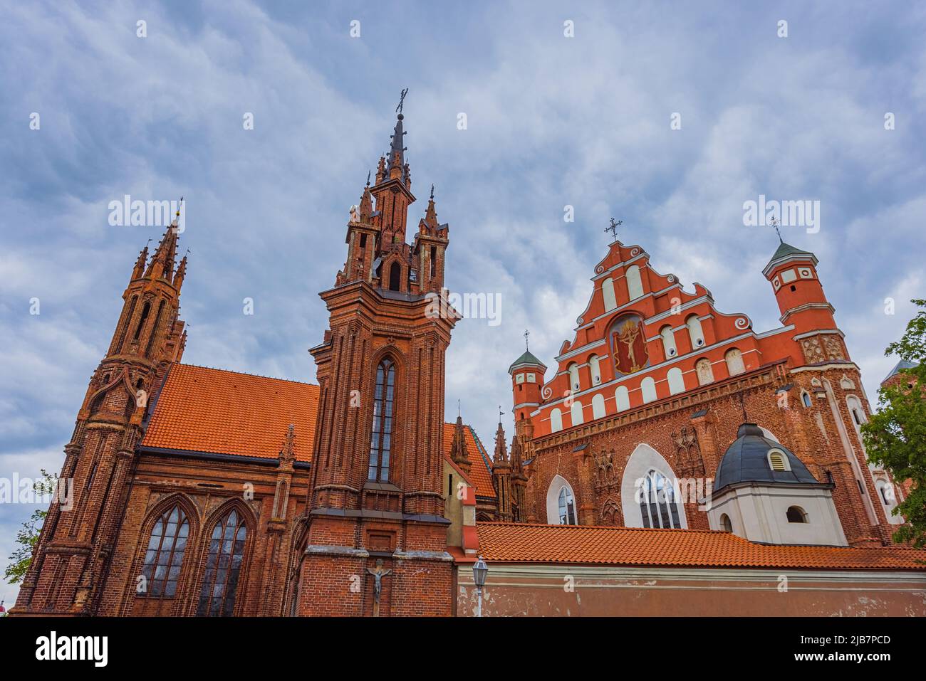 Vilnius, Lithuania. Roman Catholic Church Of St. Anne And Church Of St ...