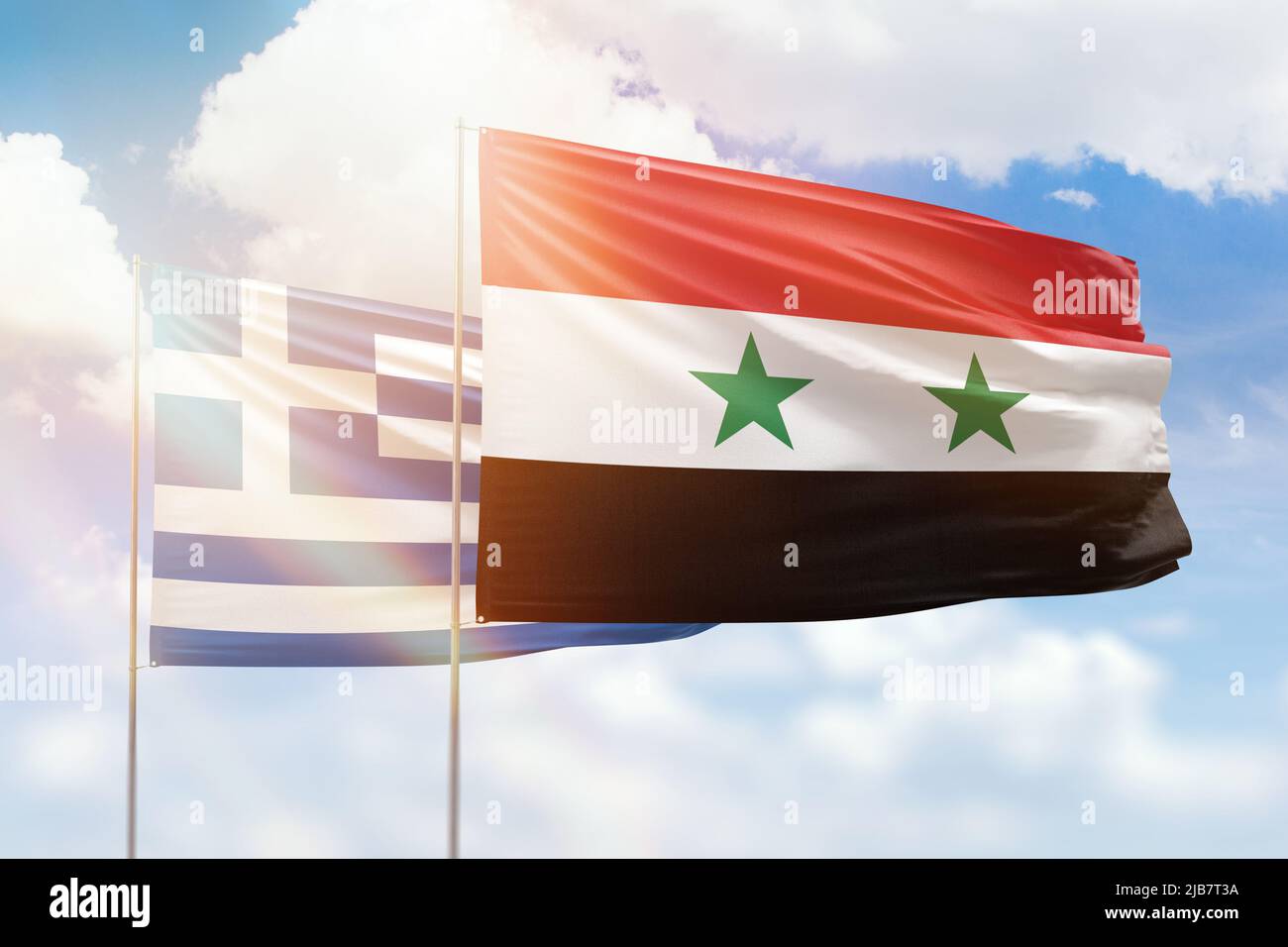 Syria greece flag hi-res stock photography and images - Alamy